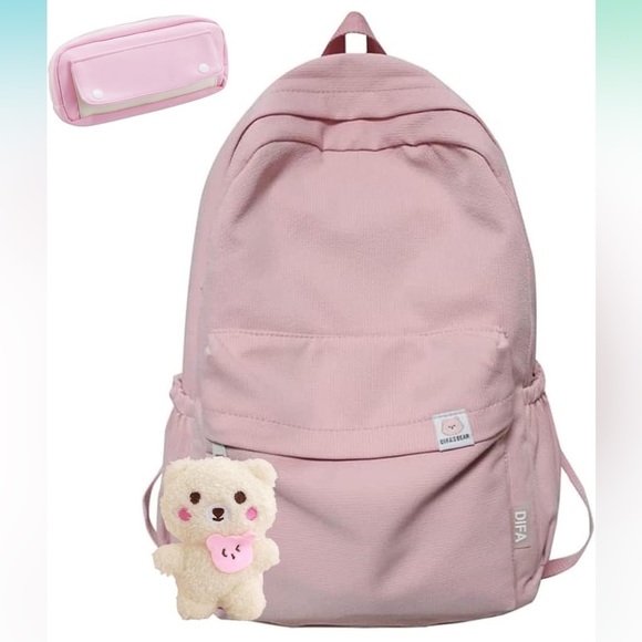 Bags | Bear Backpack Backpack Kawaii Solid Color Cute Aesthetic ...